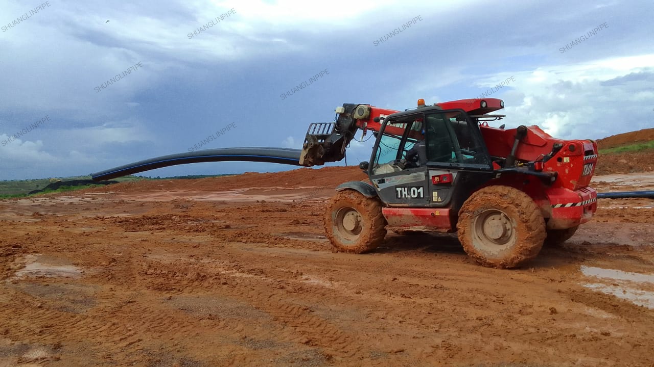 HDPE SOLID WALL OD315 PN16 IN MINING PROJECT, KALIMANTAN – SHUANGLIN PIPE